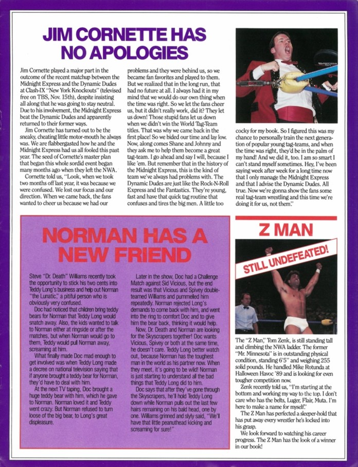 Full Magazine Scans: NWA Wrestling Wrap-Up #8 [December 1989] - WCW ...