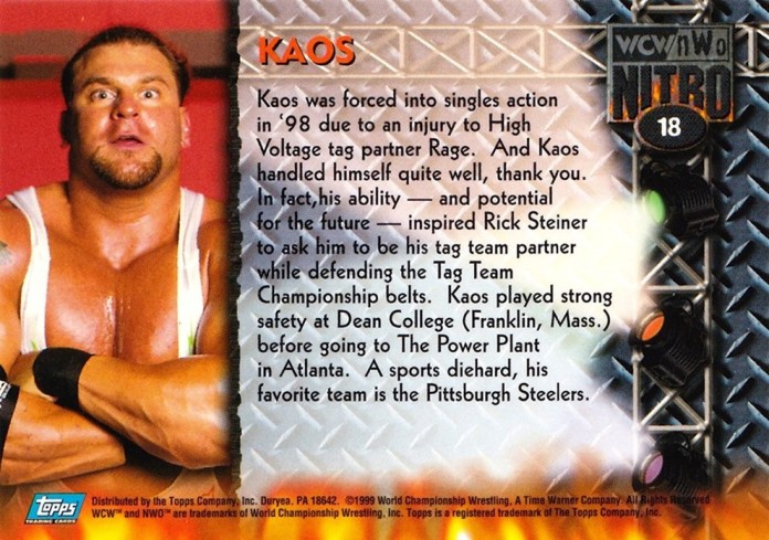 #10 - 25 Topps WCW/nWo Nitro Trading Cards [1999] - WCW Worldwide