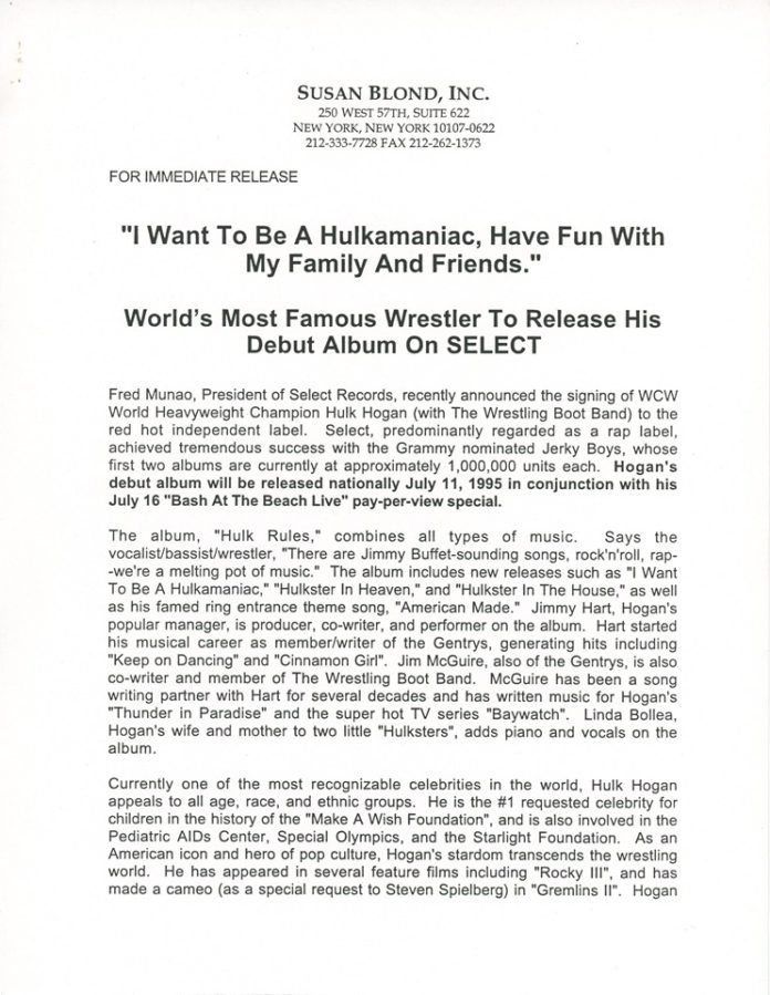 A Look Inside the Official Hulk Rules Press Kit [1995] - WCW Worldwide