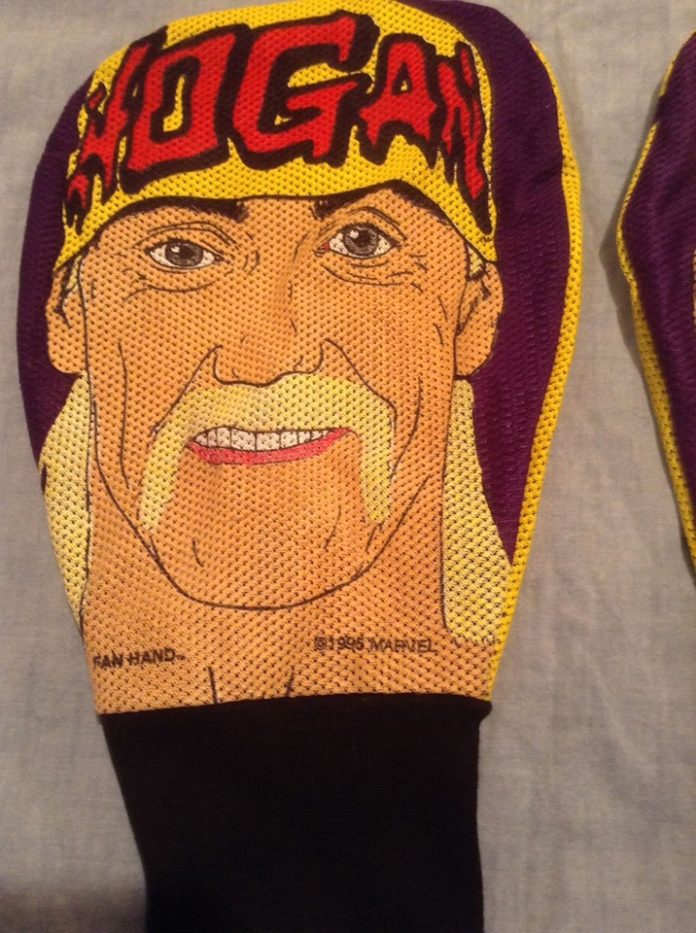 Weird Merch: Sting and Hulk Hogan Fan Hands [1995] - WCW Worldwide