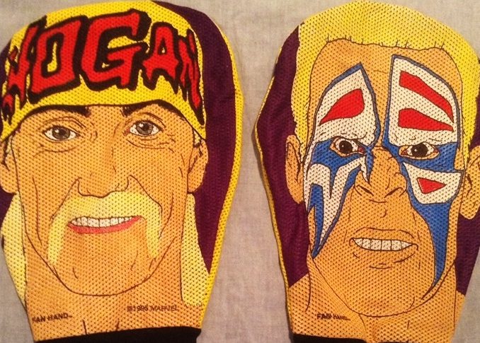 Weird Merch: Sting and Hulk Hogan Fan Hands [1995] - WCW Worldwide