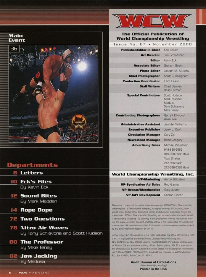 Full Magazine Scans: WCW Magazine #67 [November 2000] - WCW Worldwide