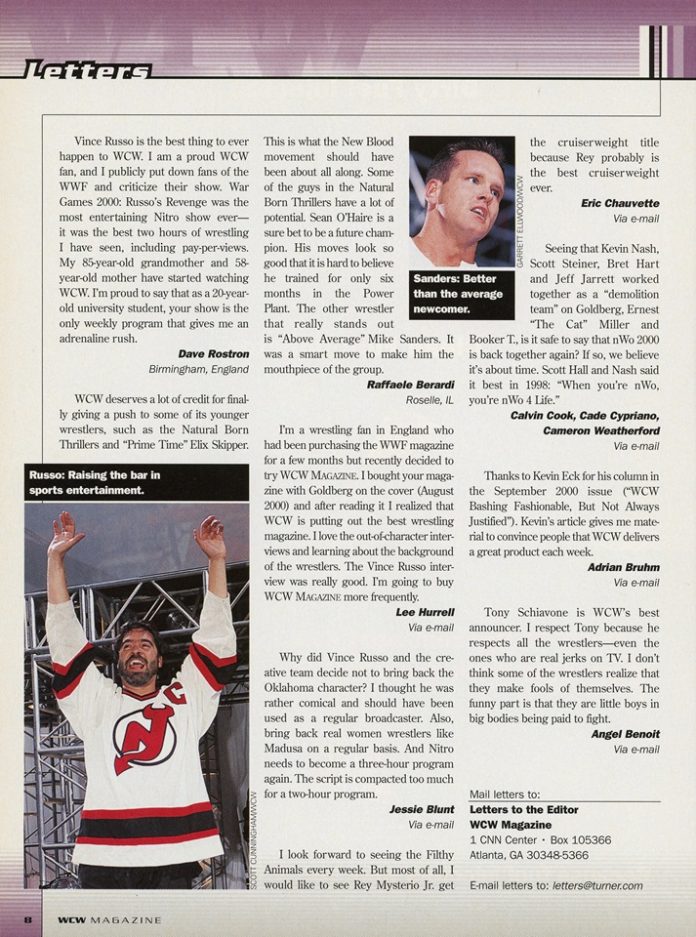 Full Magazine Scans: WCW Magazine #67 [November 2000] - WCW Worldwide