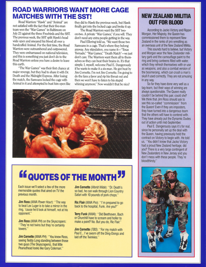 Full Magazine Scans: NWA Wrestling Wrap-Up #5 [August 1989] - WCW Worldwide