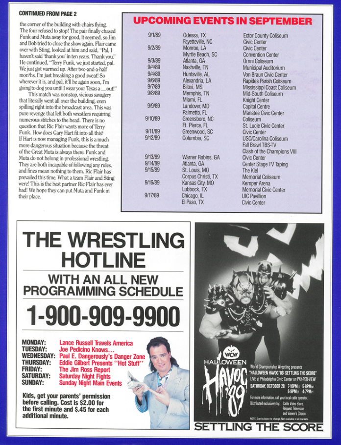 Full Magazine Scans: NWA Wrestling Wrap-Up #5 [August 1989] - WCW Worldwide