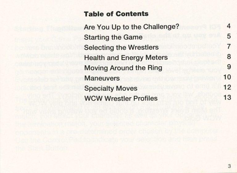 Video Game Vertebreaker: WCW The Main Event (Game Boy) [1994] - WCW ...