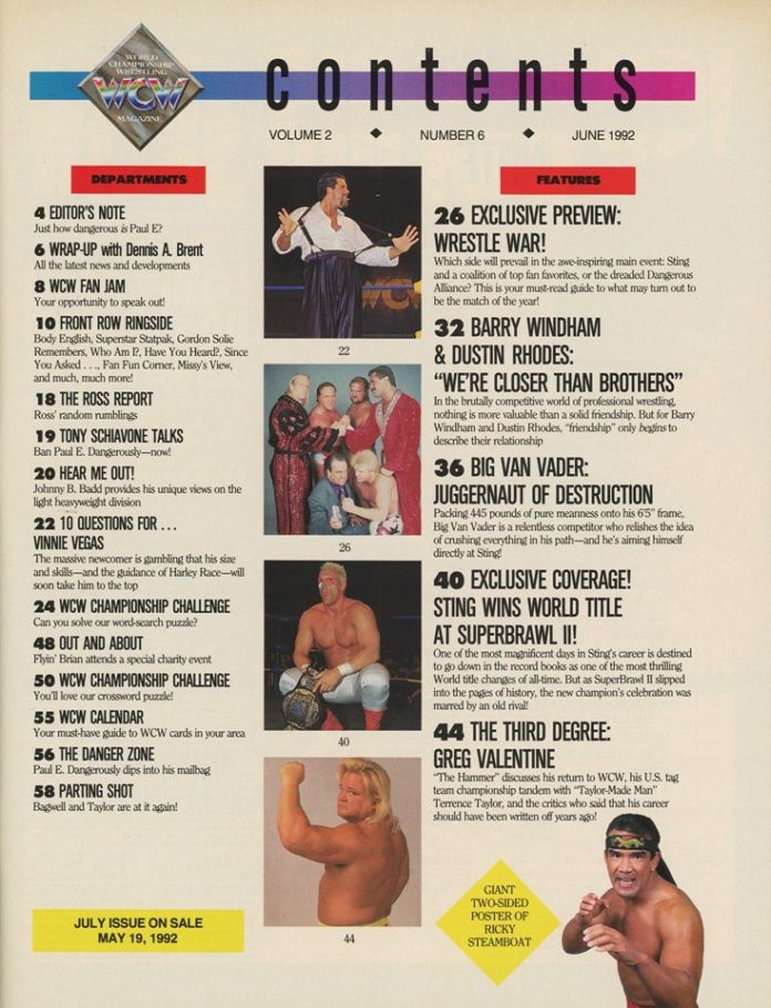 Full Magazine Scans: WCW Magazine #6 [June 1992] - WCW Worldwide