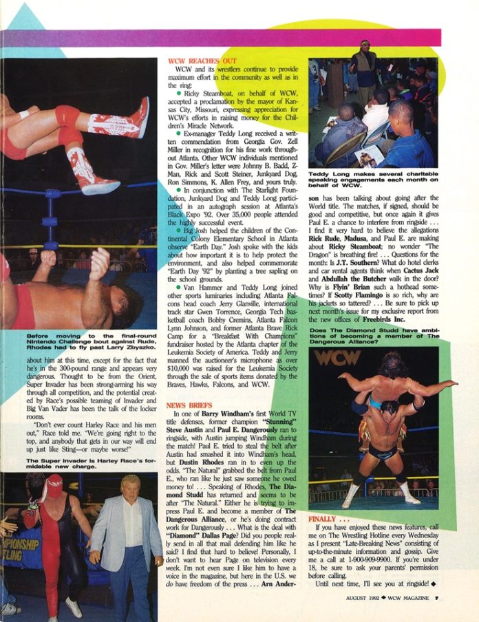 Full Magazine Scans: WCW Magazine [August 1992] - WCW Worldwide