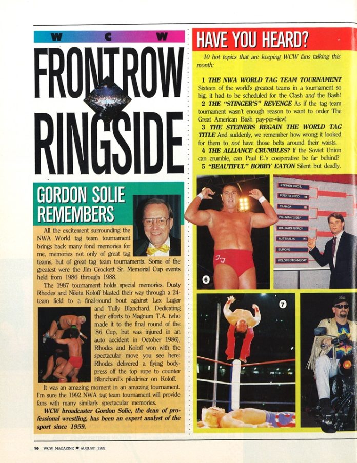 Full Magazine Scans: WCW Magazine [August 1992] - WCW Worldwide