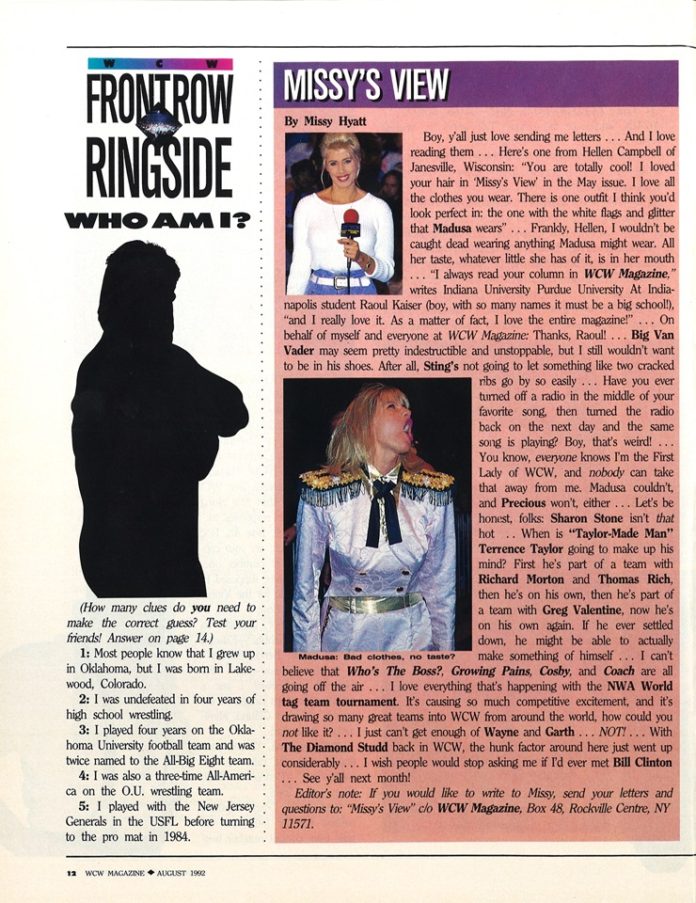 Full Magazine Scans: WCW Magazine [August 1992] - WCW Worldwide