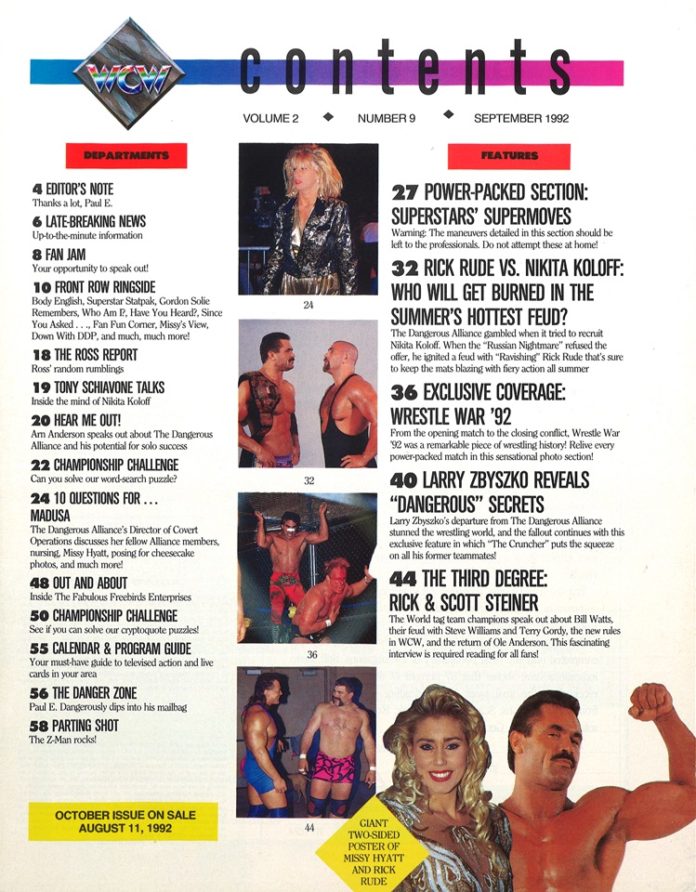 Full Magazine Scans: WCW Magazine [September 1992] - WCW Worldwide