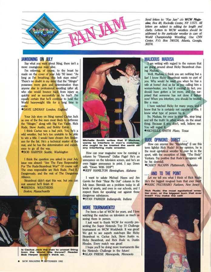 Full Magazine Scans: WCW Magazine [September 1992] - WCW Worldwide