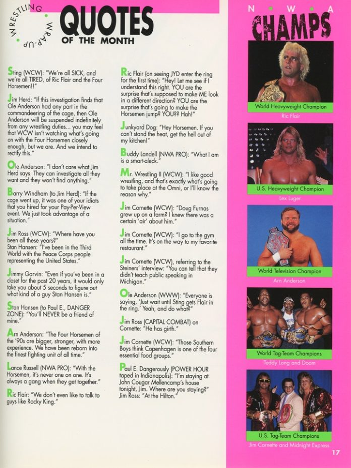 Full Magazine Scans: WCW Wrestling Wrap-Up [July 1990] - WCW Worldwide