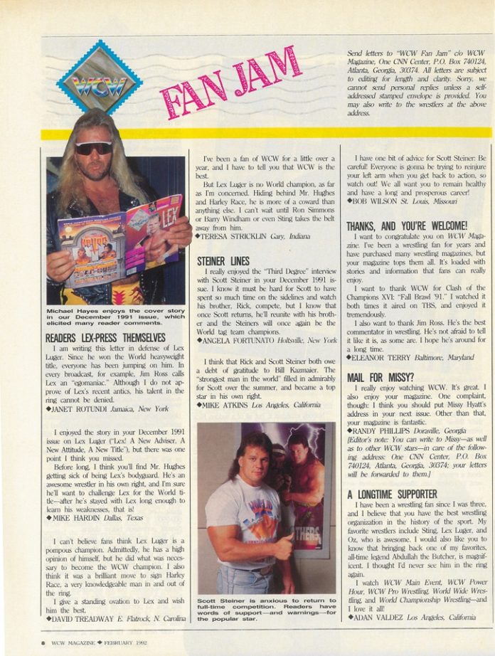 Full Magazine Scans: WCW Magazine [February 1992] - WCW Worldwide
