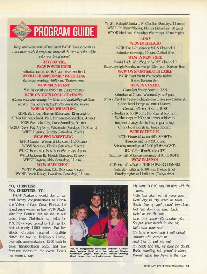 Full Magazine Scans: WCW Magazine [February 1992] - WCW Worldwide