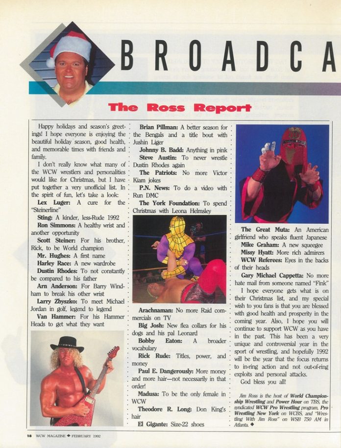 Full Magazine Scans: WCW Magazine [February 1992] - WCW Worldwide