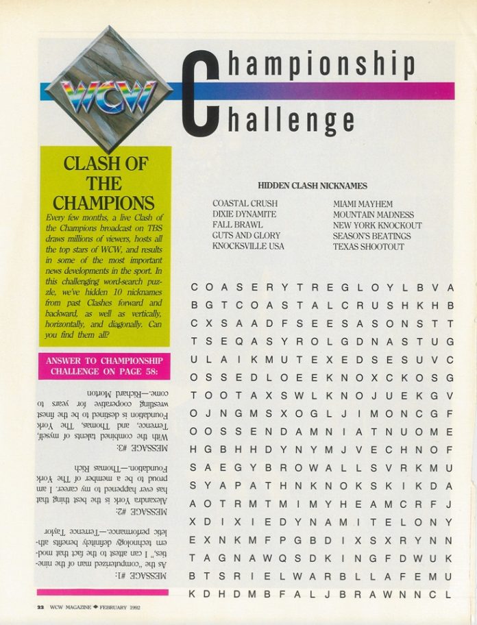Full Magazine Scans: WCW Magazine [February 1992] - WCW Worldwide