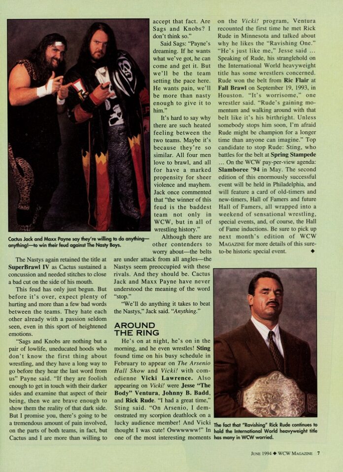 Full Magazine Scans: WCW Magazine [June 1994] - WCW Worldwide