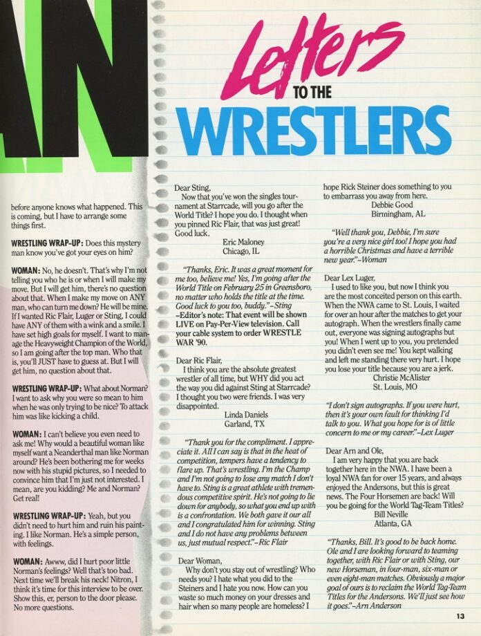 Full Magazine Scans: NWA Wrestling Wrap-Up [February 1990] - WCW Worldwide