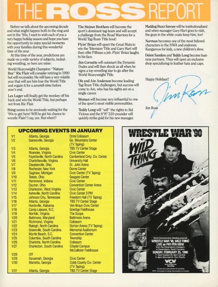 Full Magazine Scans: NWA Wrestling Wrap-Up [January 1990] - WCW Worldwide
