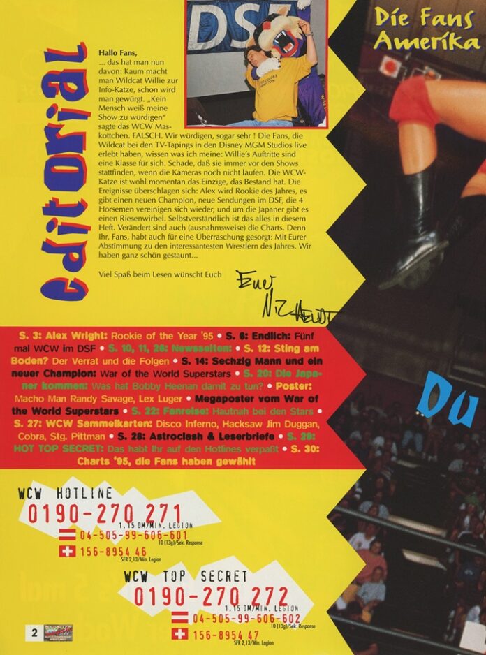 Full Magazine Scans: WCW Magazine (GERMANY) [January 1996] - WCW Worldwide