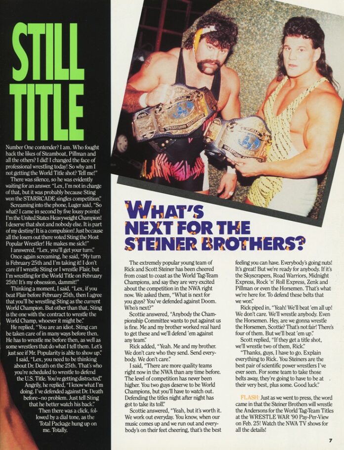 Full Magazine Scans: WCW Wrestling Wrap-Up [March 1990] - WCW Worldwide