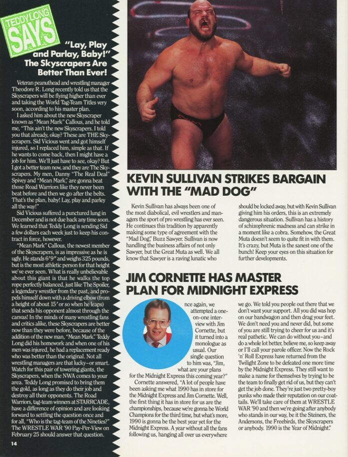 Full Magazine Scans: WCW Wrestling Wrap-Up [March 1990] - WCW Worldwide