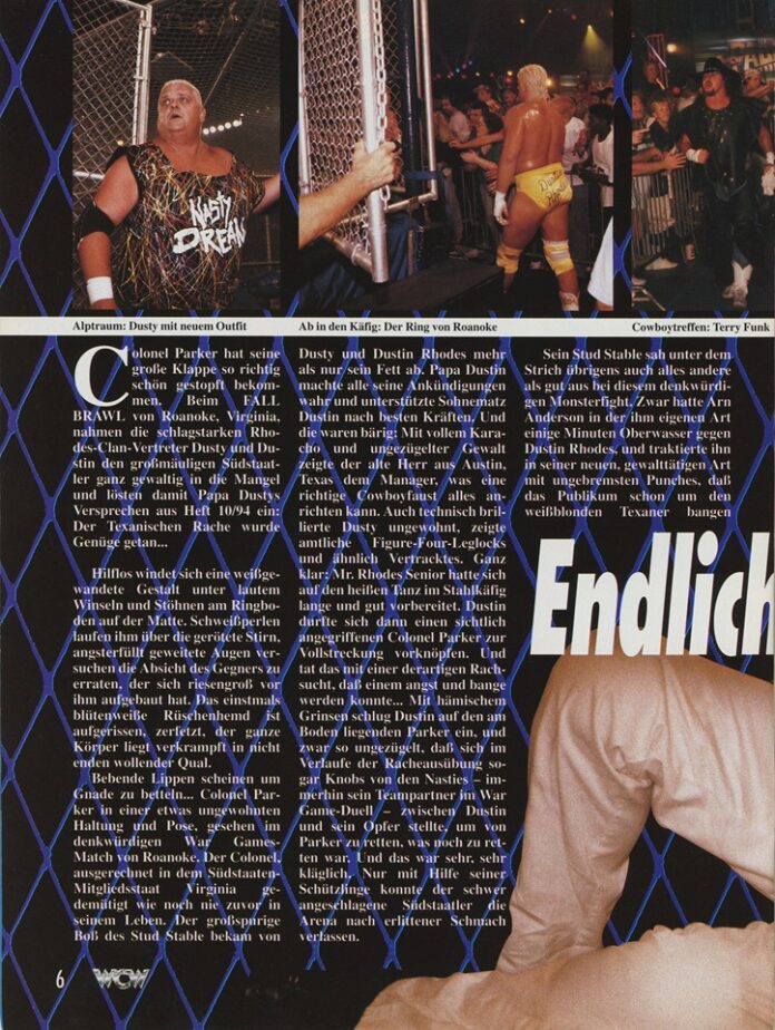 Full Magazine Scans: WCW Magazine (Germany) [November 1994] - WCW Worldwide