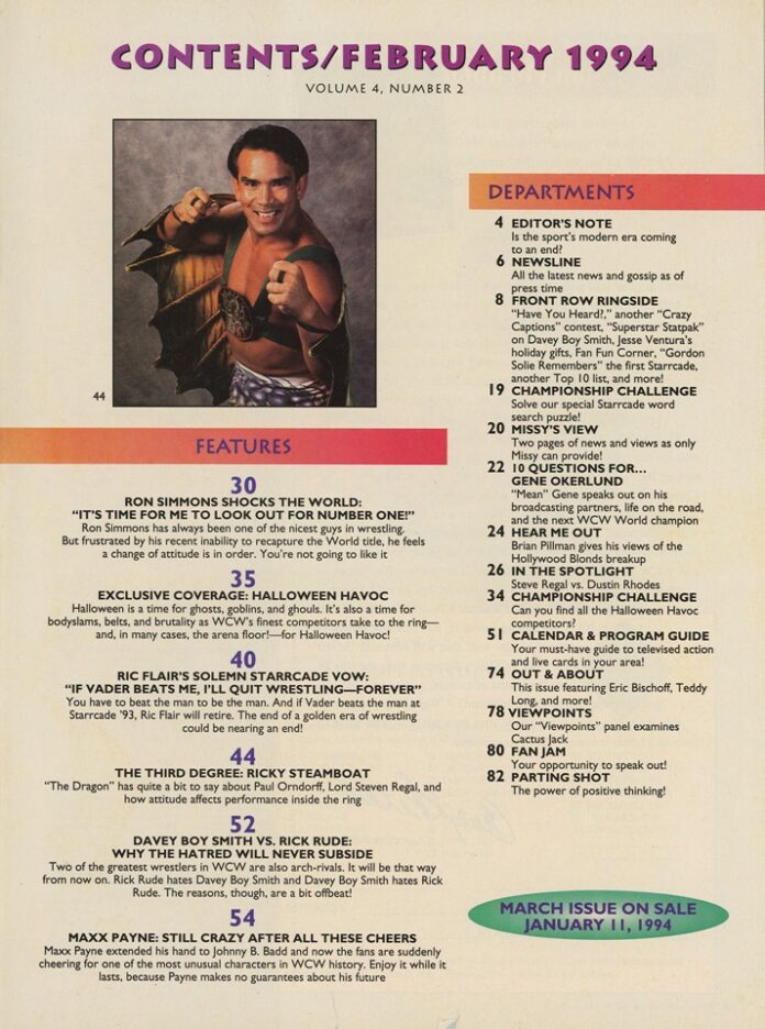 Full Magazine Scans: WCW Magazine [February 1994] - WCW Worldwide