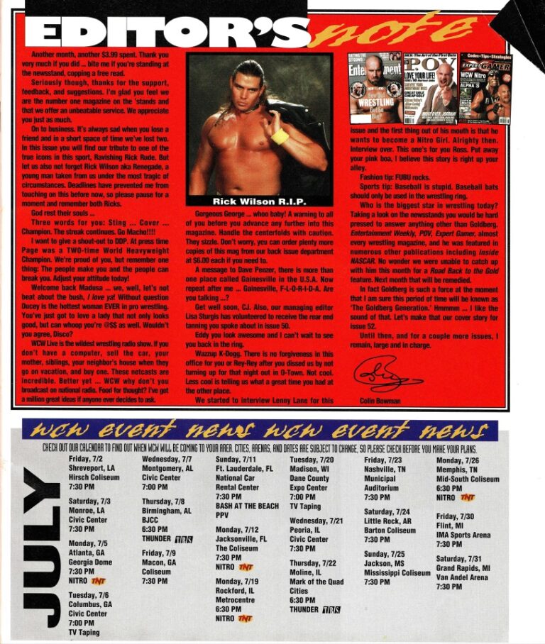 Full Magazine Scans: WCW Magazine #51 [June 1999] - WCW Worldwide