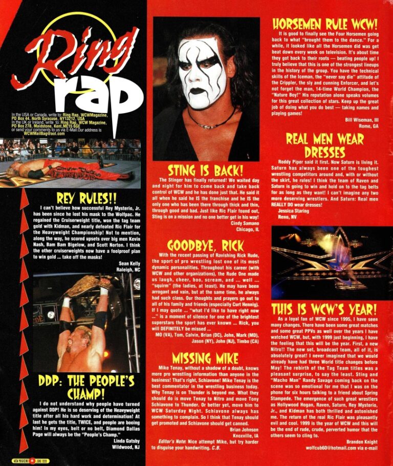 Full Magazine Scans: WCW Magazine #51 [June 1999] - WCW Worldwide