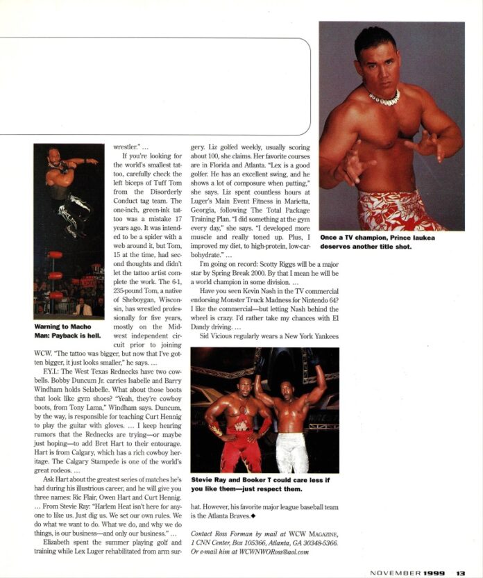 Full Magazine Scans: WCW Magazine #55 [November 1999] - WCW Worldwide